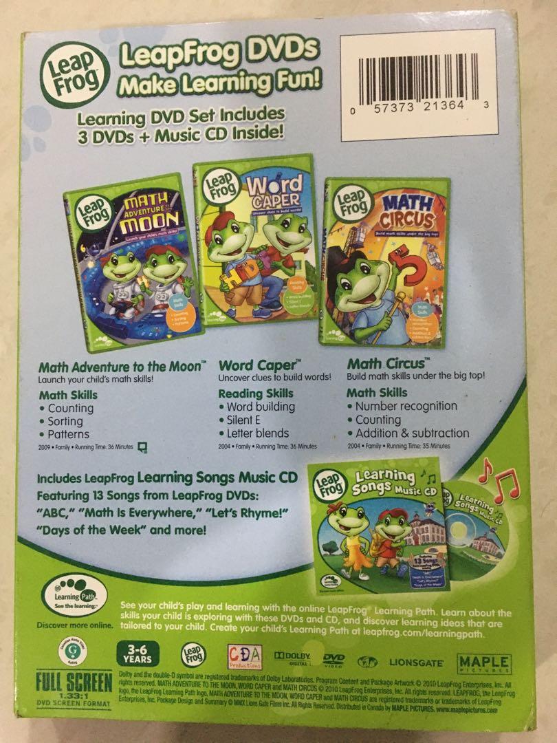 Leap frog educational (w 4 DVDs), Hobbies & Toys, Music & Media, CDs & DVDs on Carousell