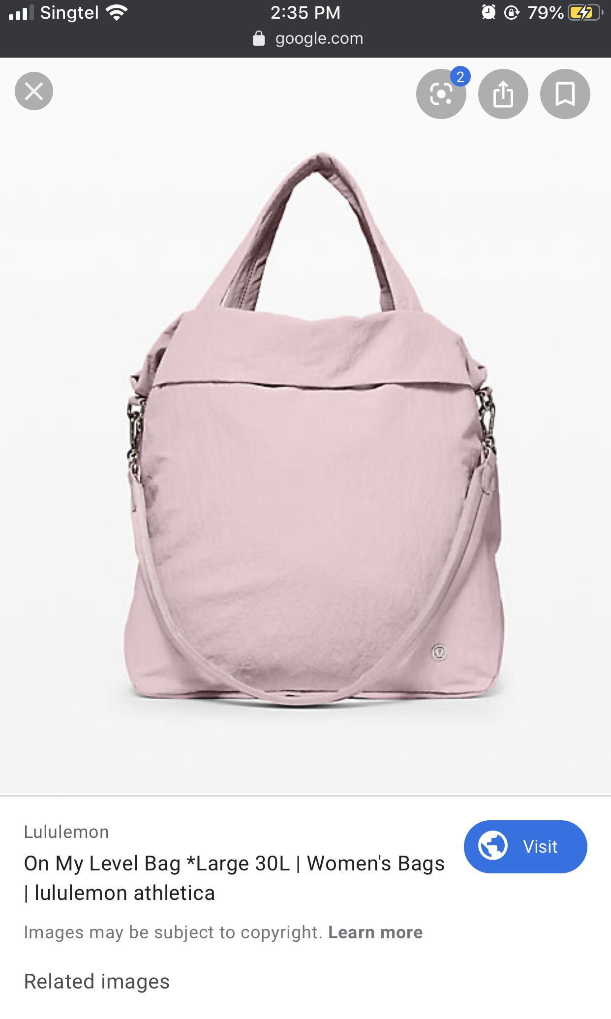 lululemon on my level tote bag, Women's Fashion, Bags & Wallets, Tote ...