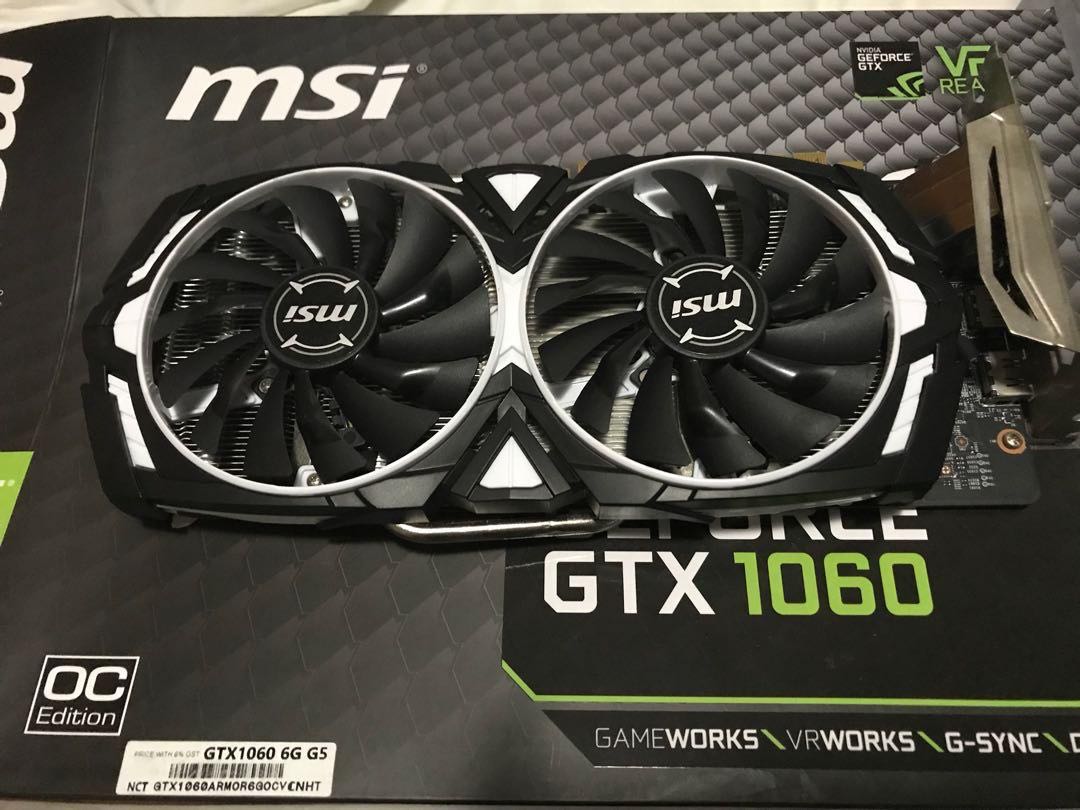 Msi Graphics Card MSI Gaming GeForce GTX 1060 6GB GDRR5 192-BIT Hdcp VR ...