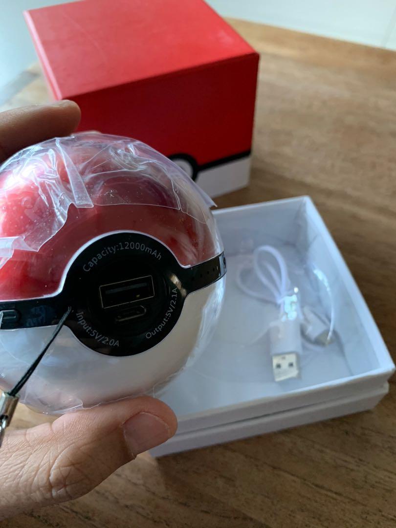 Pokemon Pokeball Powerbank 12000mAh, Mobile Phones & Gadgets, Mobile ...