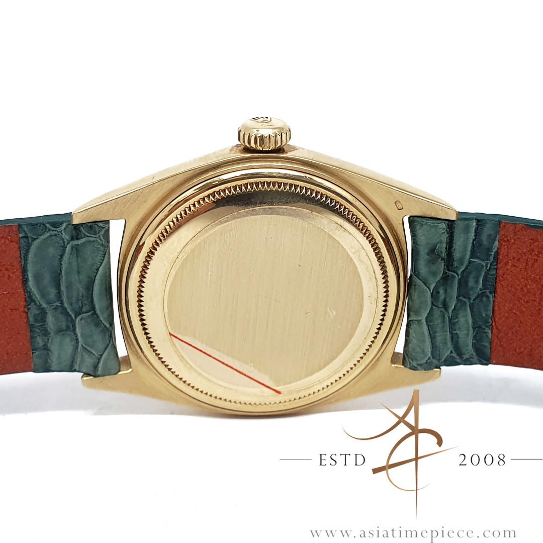 [Rare] Rolex Datejust 1607 Ghost Dial Bark Bezel 18K Gold Vintage (1966 ...