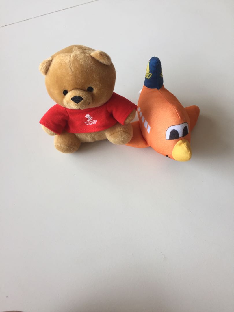 SIA bear n plane soft toy, Hobbies & Toys, Toys & Games on Carousell