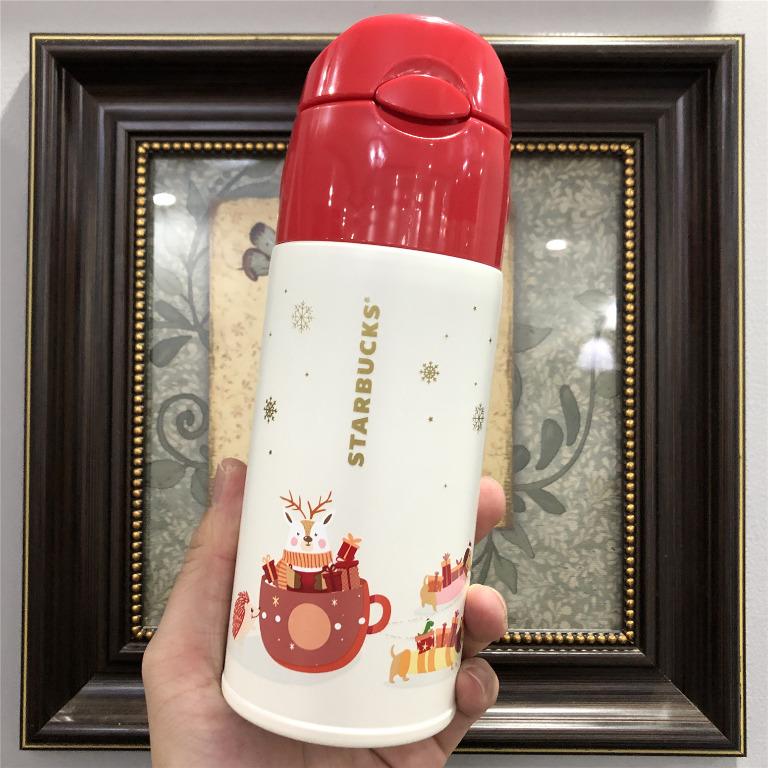 Starbucks China 2019 Christmas 400ml Reindeer Thermos Thermal Flask ...