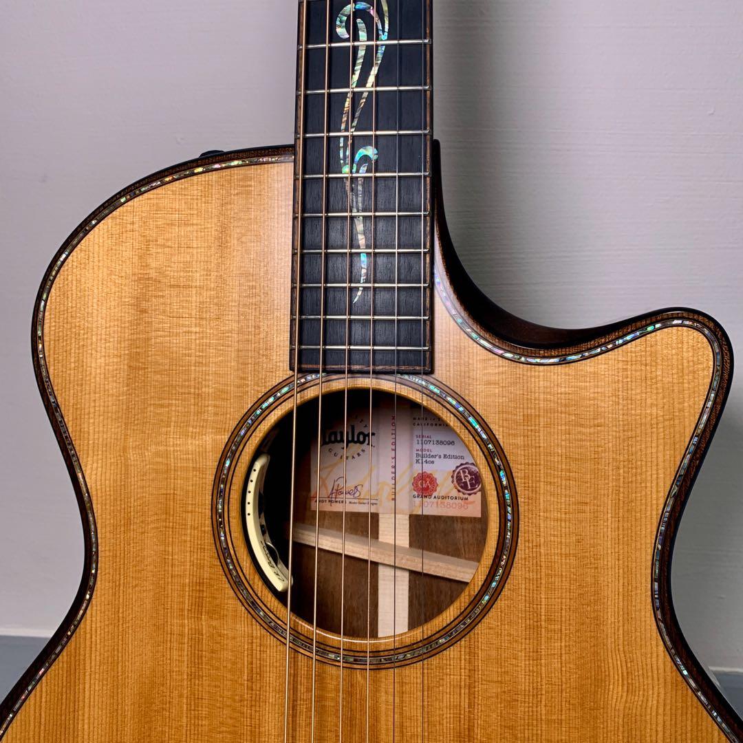 Taylor Builder's Edition K14ce V-Class Grand Auditorium Acoustic Guitar ...