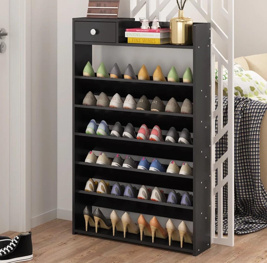 （訂貨價：$168up）17cm超窄鞋櫃(連小櫃桶) 寬60cm|75cm 鞋架 收納櫃 層架 Shoe Cabinet, 傢俬＆家居, 傢俬, 櫃子、組合櫃及置物架 - Carousell