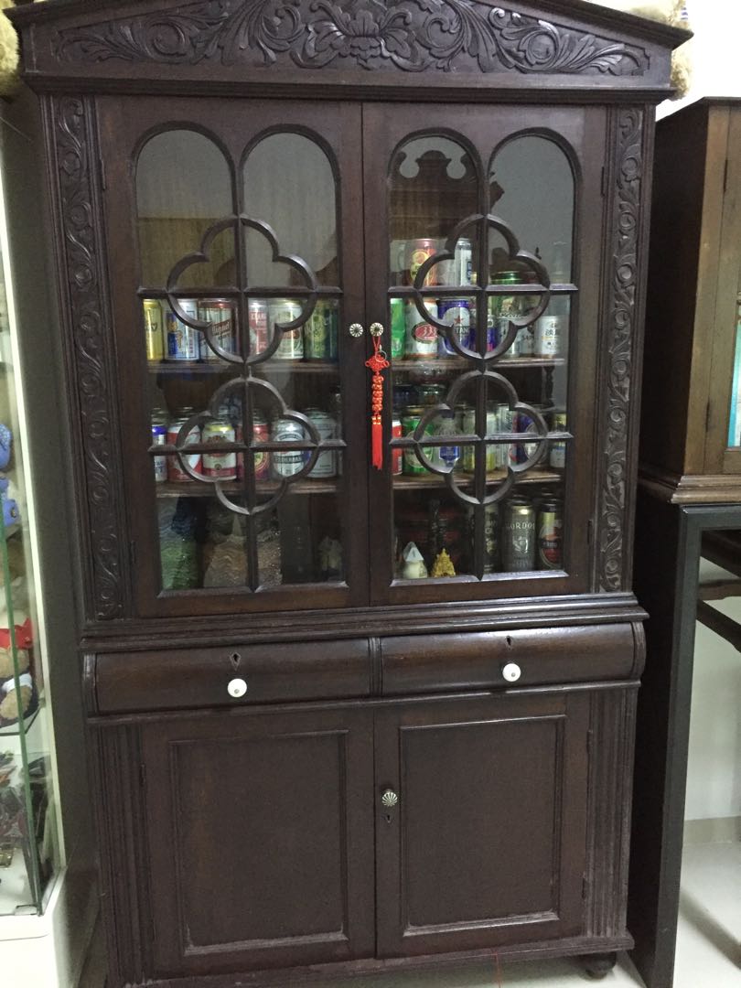 Antique Peranakan Display Caninet, Furniture & Home Living, Kitchenware ...
