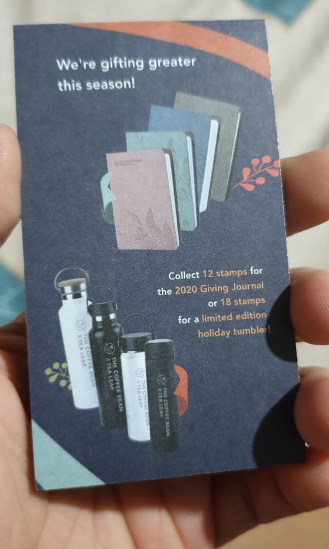 Coffee Bean and Tea Leaf (CBTL) 2020 Stamp Card - COMPLETE WITH 18 ...