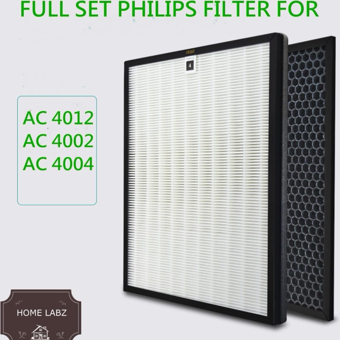 Philips AC4012 AC4002 AC4004 air purifier Compatible HEPA & Carbon ...