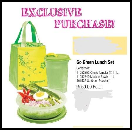 Genuine Tupperware Go Green Lunch Set, Furniture & Home Living ...