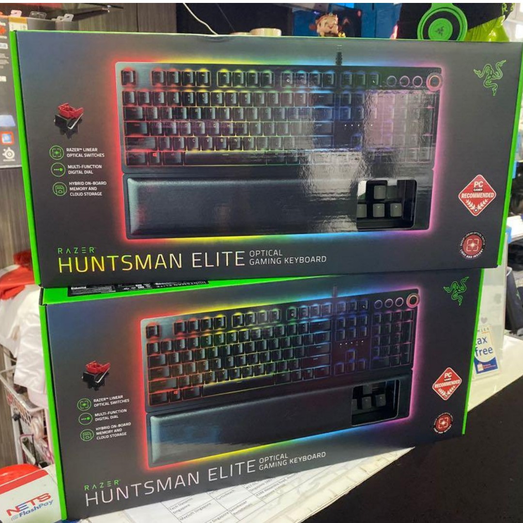 Razer Huntsman Elite Mechanical Keyboard- Linear Red Switches ...