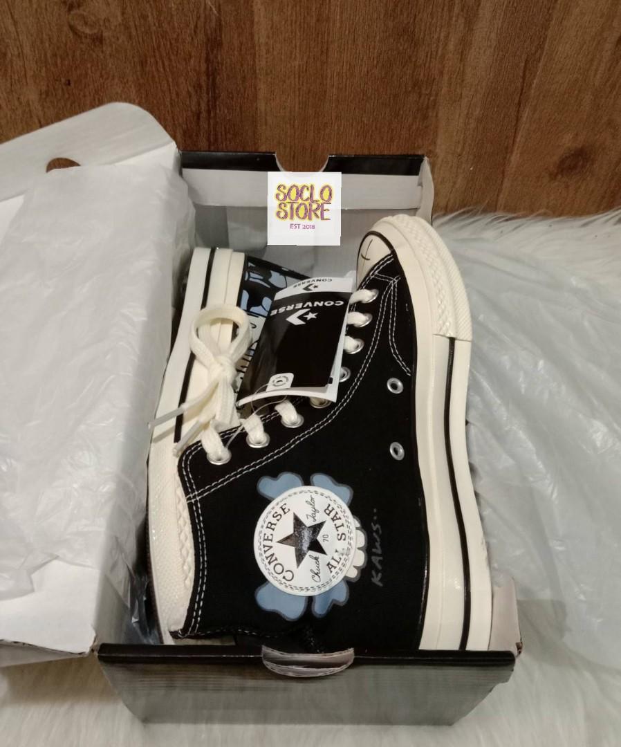 SEPATU CONVERSE X KAWS CHUCK 70s Hi BLACK ORIGINAL MATERIAL PERFECT ...