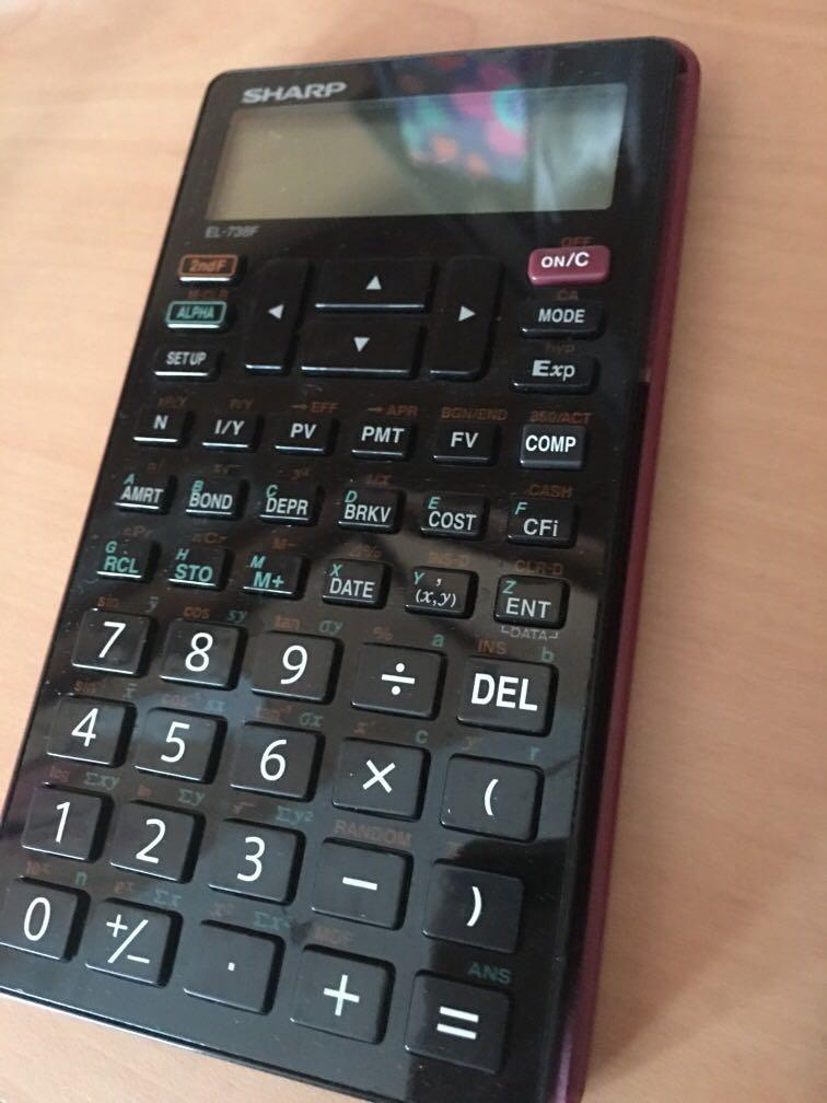 SHARP Financial Calculator (EL-738F), Hobbies & Toys, Books & Magazines ...