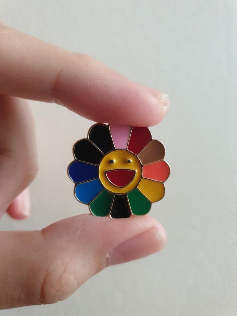 Takashi Murakami Flower Enamel Pin, Everything Else on Carousell