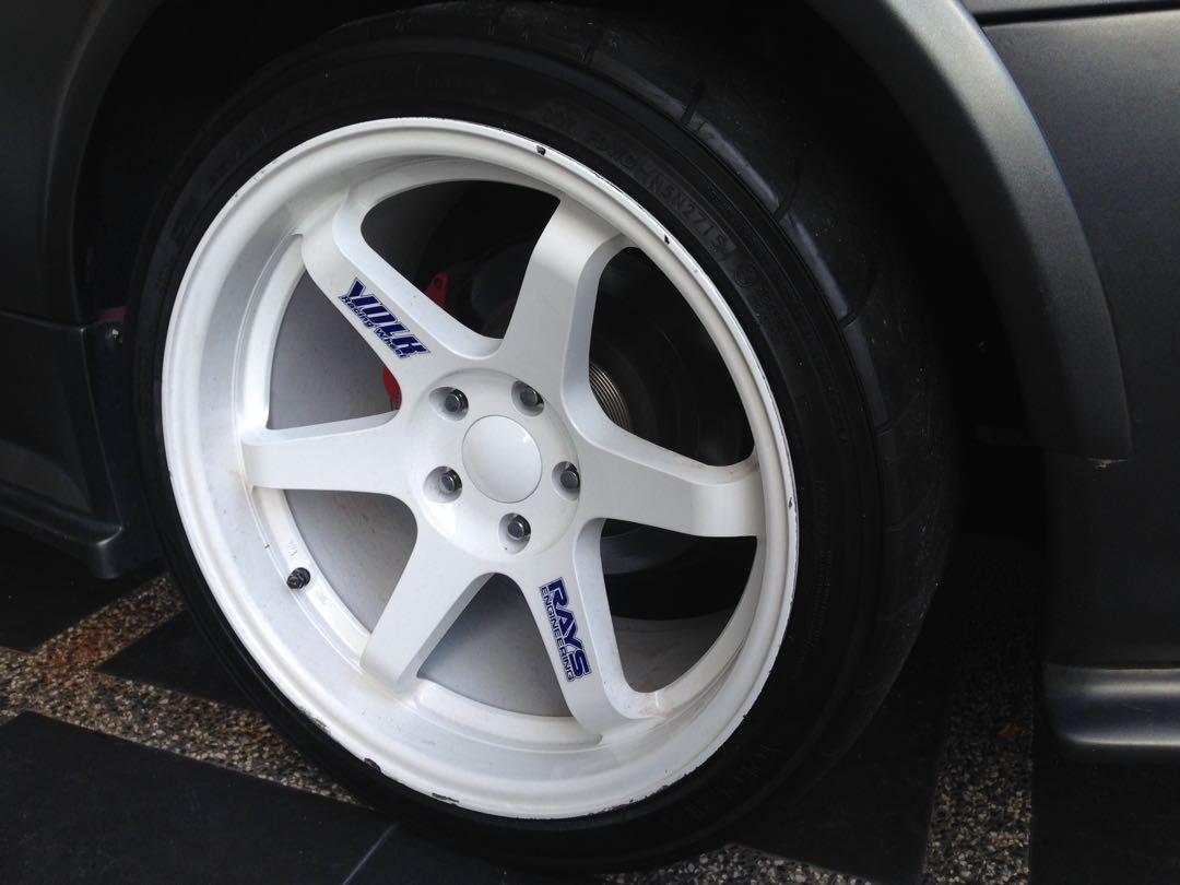Te37 18 inch 10.5jj et22 all 5x114.3 tyre ad08r 265/35/18, Auto ...