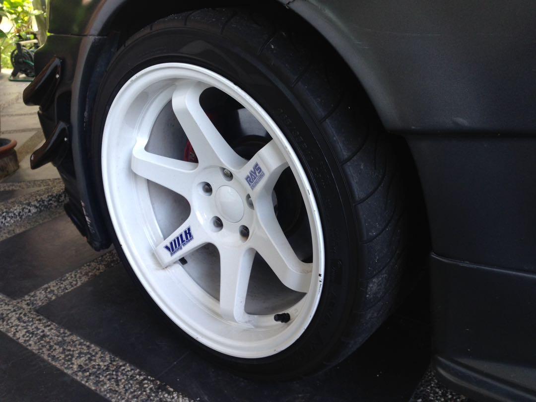 Te37 18 inch 10.5jj et22 all 5x114.3 tyre ad08r 265/35/18, Auto ...