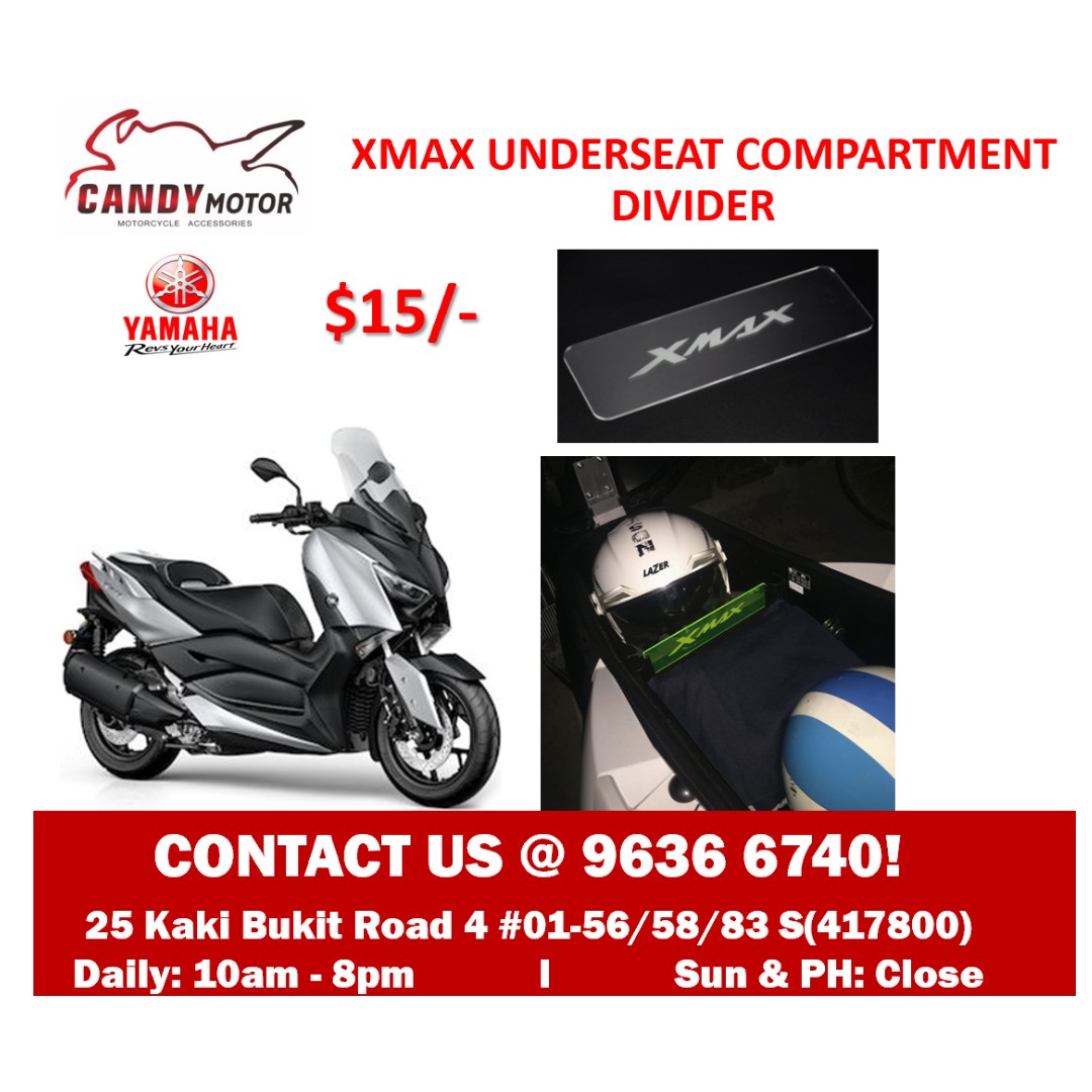 XMAX UNDERSEAT COMPARTMENT DIVIDER, Motorcycles, Motorcycle Accessories ...