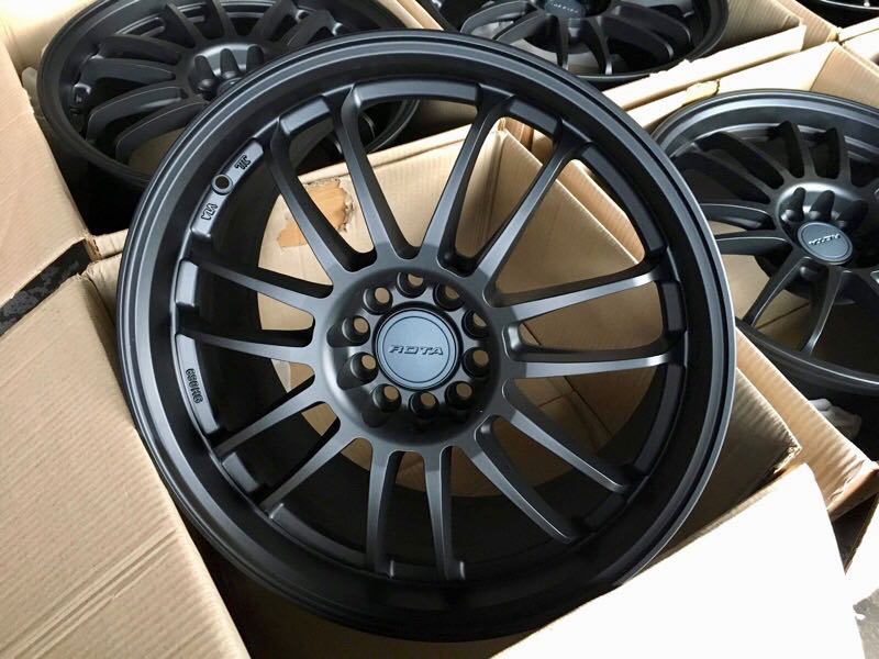 18" Rota SVN Flatblack Magwheels 5Holes PCD 100-114 orig bnew, Car ...