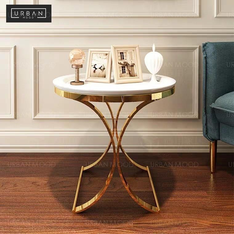 BRAXTON Luxury Gold Side Table, Furniture & Home Living, Kitchenware ...