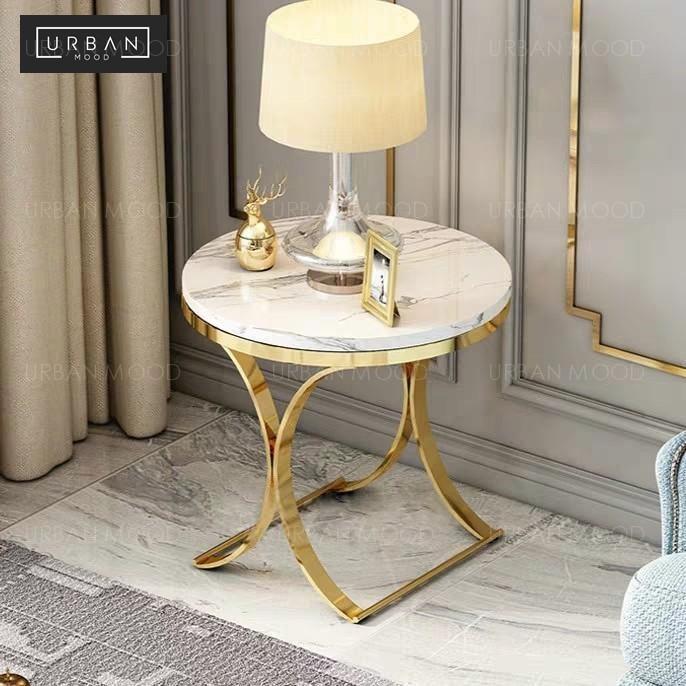 BRAXTON Luxury Gold Side Table, Furniture & Home Living, Kitchenware ...