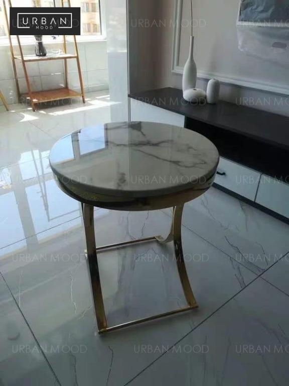 BRAXTON Luxury Gold Side Table, Furniture & Home Living, Kitchenware ...