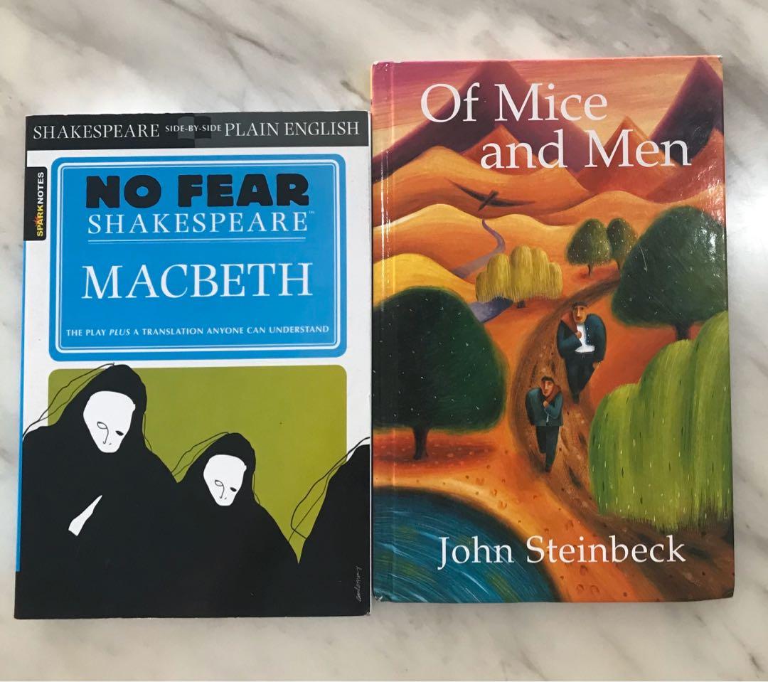 No fear Shakespeare Macbeth and Mice and Men Literature Text, Hobbies ...