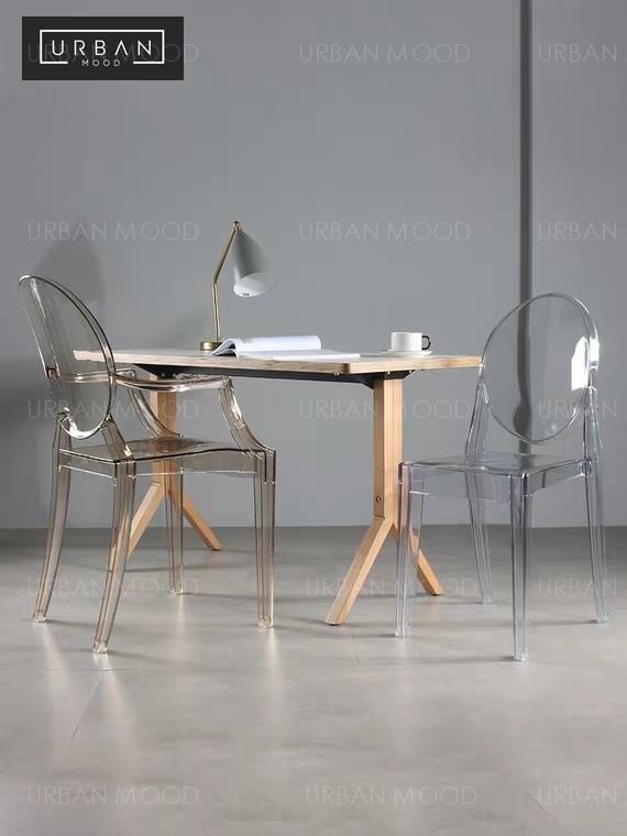 CLARK Acrylic Invisible Chair, Furniture & Home Living, Furniture ...