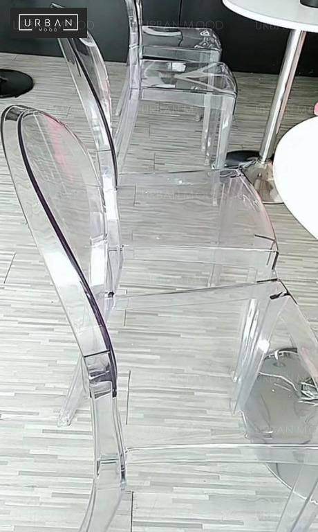 CLARK Acrylic Invisible Chair, Furniture & Home Living, Furniture ...