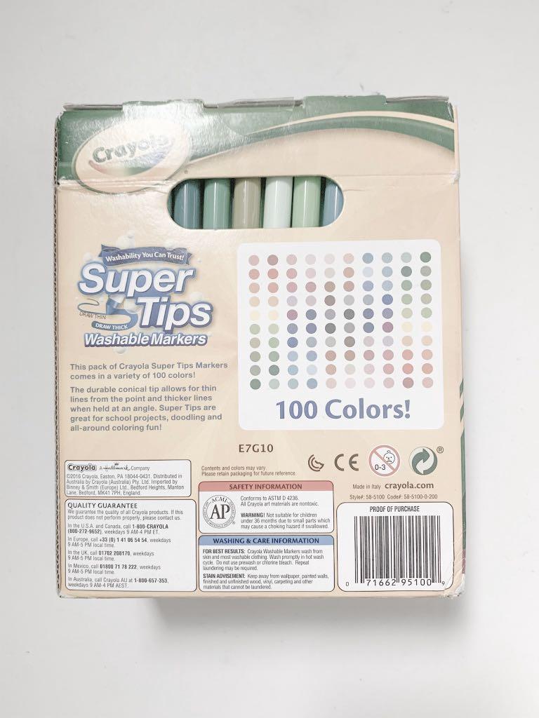 crayola supertips 100 pack, Hobbies & Toys, Stationery & Craft, Other ...