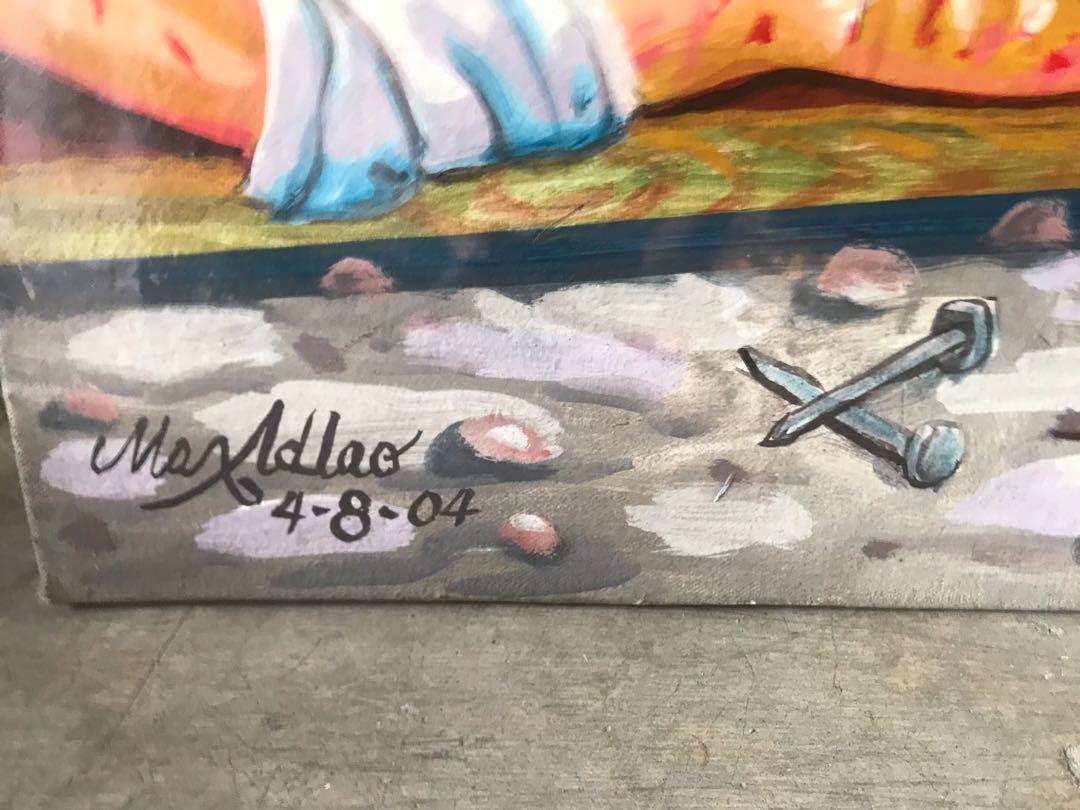 Max Adlao Painting crucifixion 24 x 18 inches oil on canvas , Hobbies ...