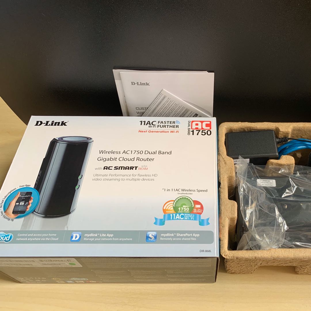 Dlink Wireless AC1750 Dual-Band Gigabit Cloud Router (DIR-868L ...