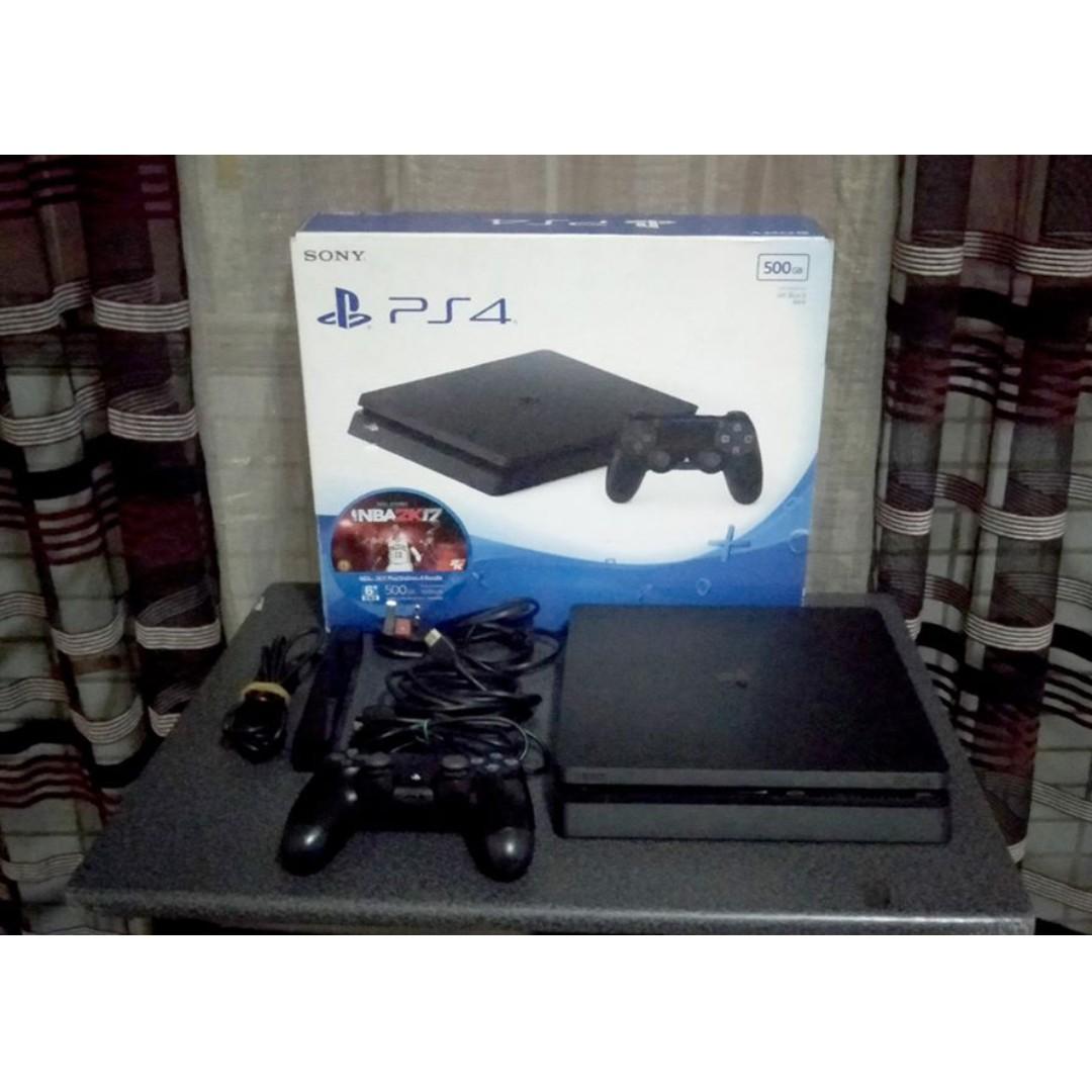 FOR SALE USED PS4 SLIM 5.05 500gb (JAILBREAK), Video Gaming, Video ...