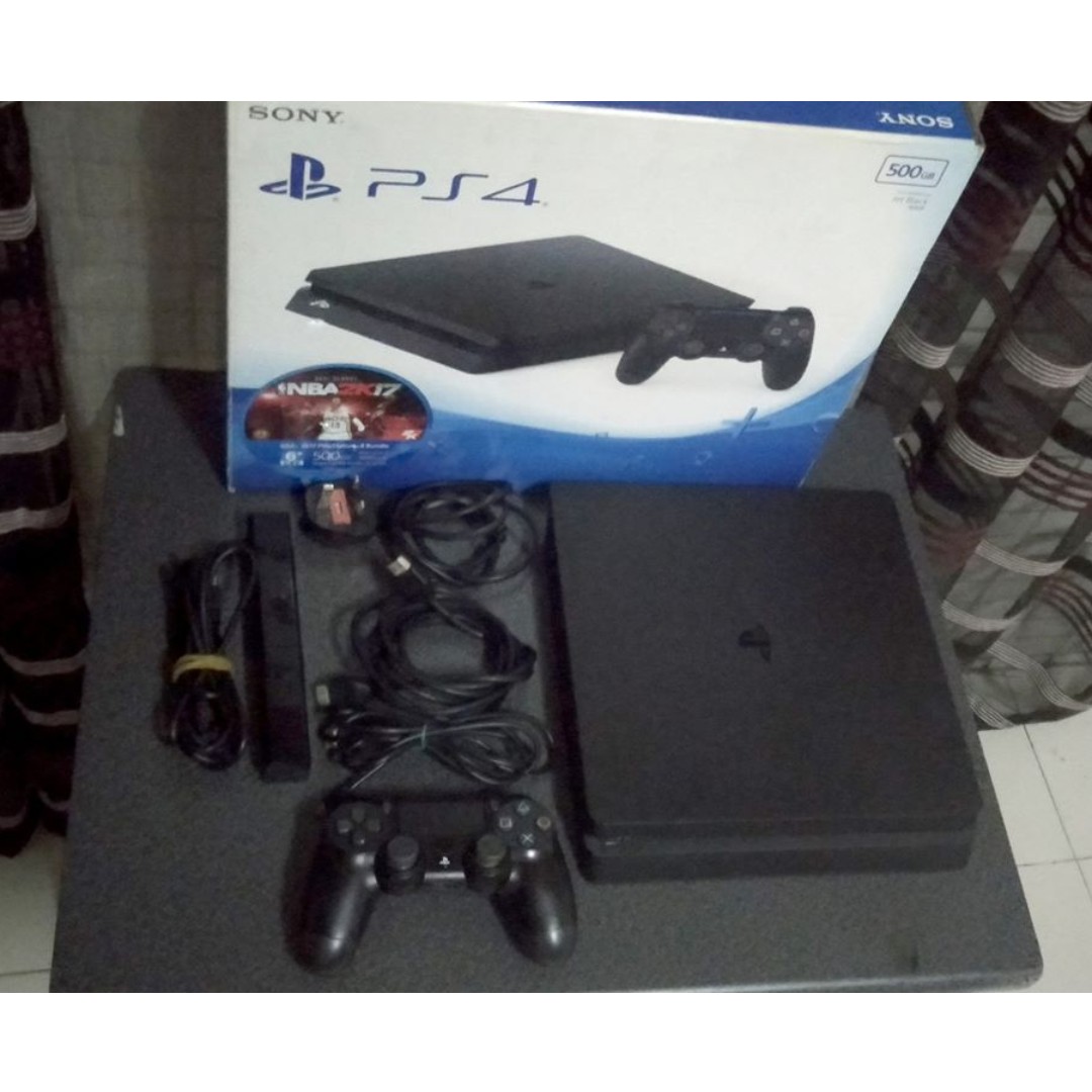 FOR SALE USED PS4 SLIM 5.05 500gb (JAILBREAK), Video Gaming, Video ...
