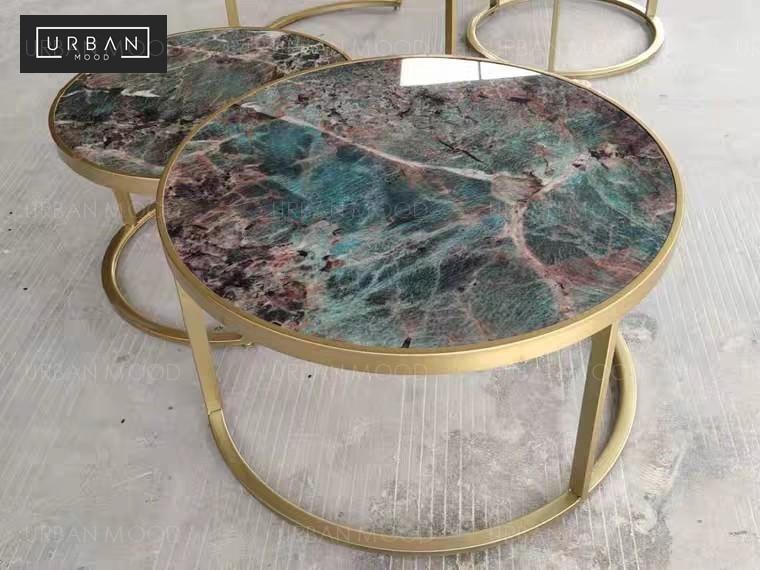 GALACTIC Marble Nesting Coffee Tables, Furniture & Home Living ...