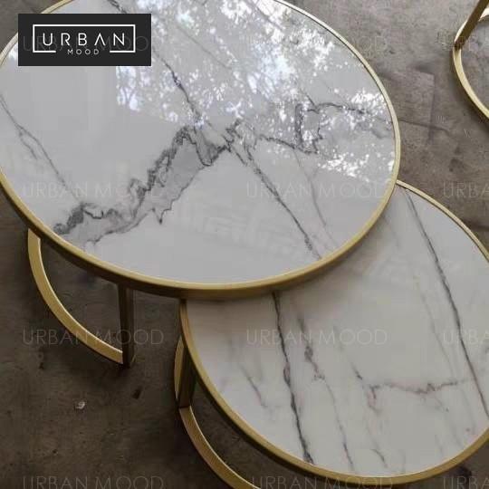 GALACTIC Marble Nesting Coffee Tables, Furniture & Home Living ...