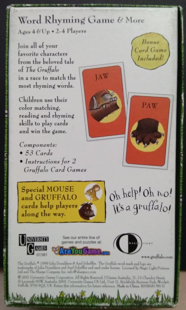 Gruffalo Word Rhyming Game & More, Everything Else on Carousell