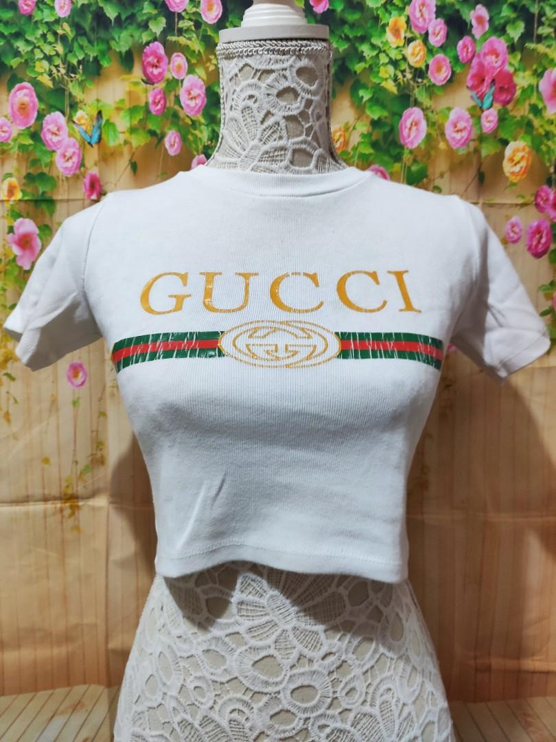 Gucci inspired Cropped Top, Women's Fashion, Tops, Others Tops on Carousell