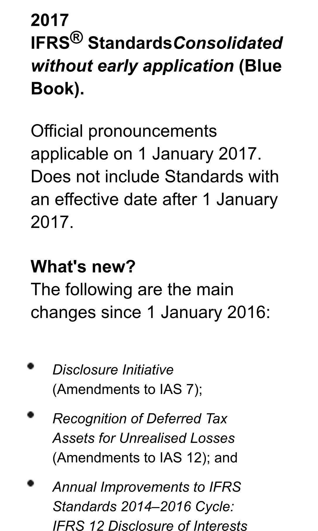 IFRS BLUE BOOK 2017 Edition (before early applications), Hobbies & Toys ...