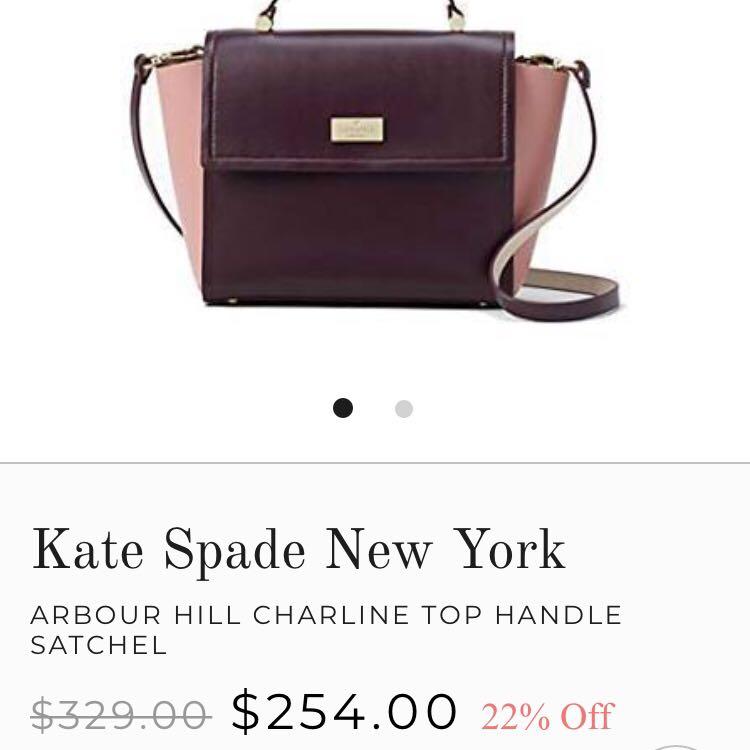Kate Spade Arbour Hill Charline in aubergine/rose, Women's Fashion ...