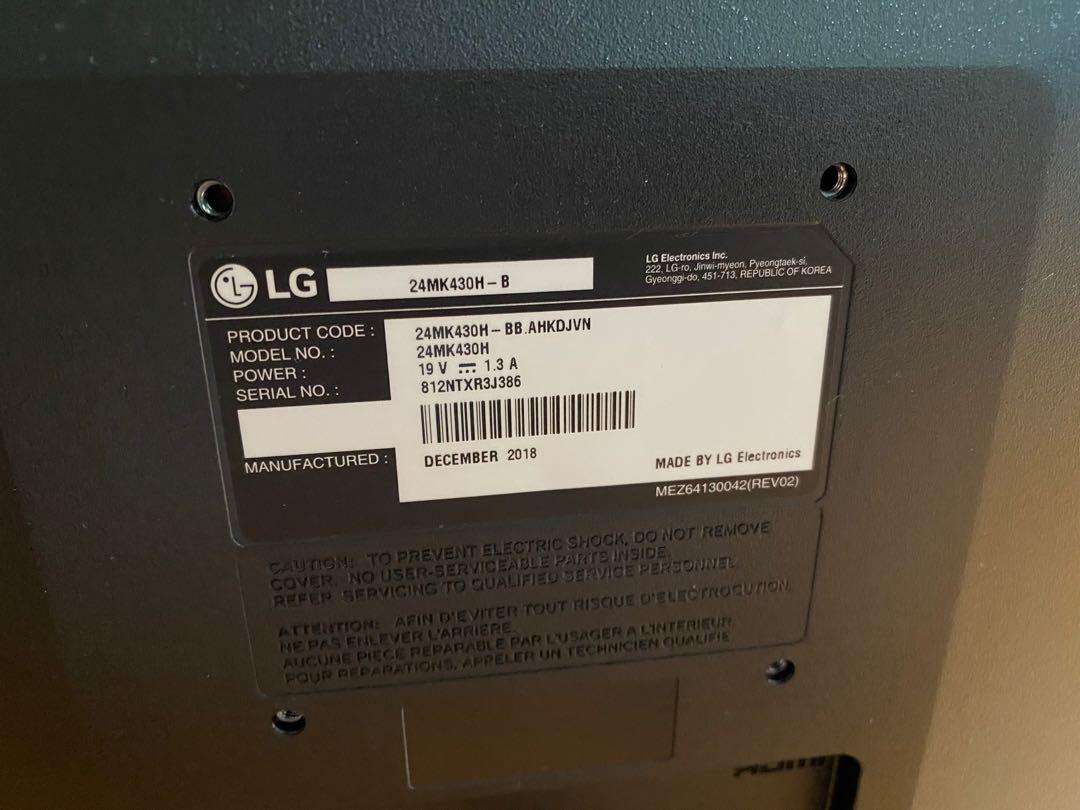 LG 24” Monitor, Computers & Tech, Parts & Accessories, Monitor Screens ...