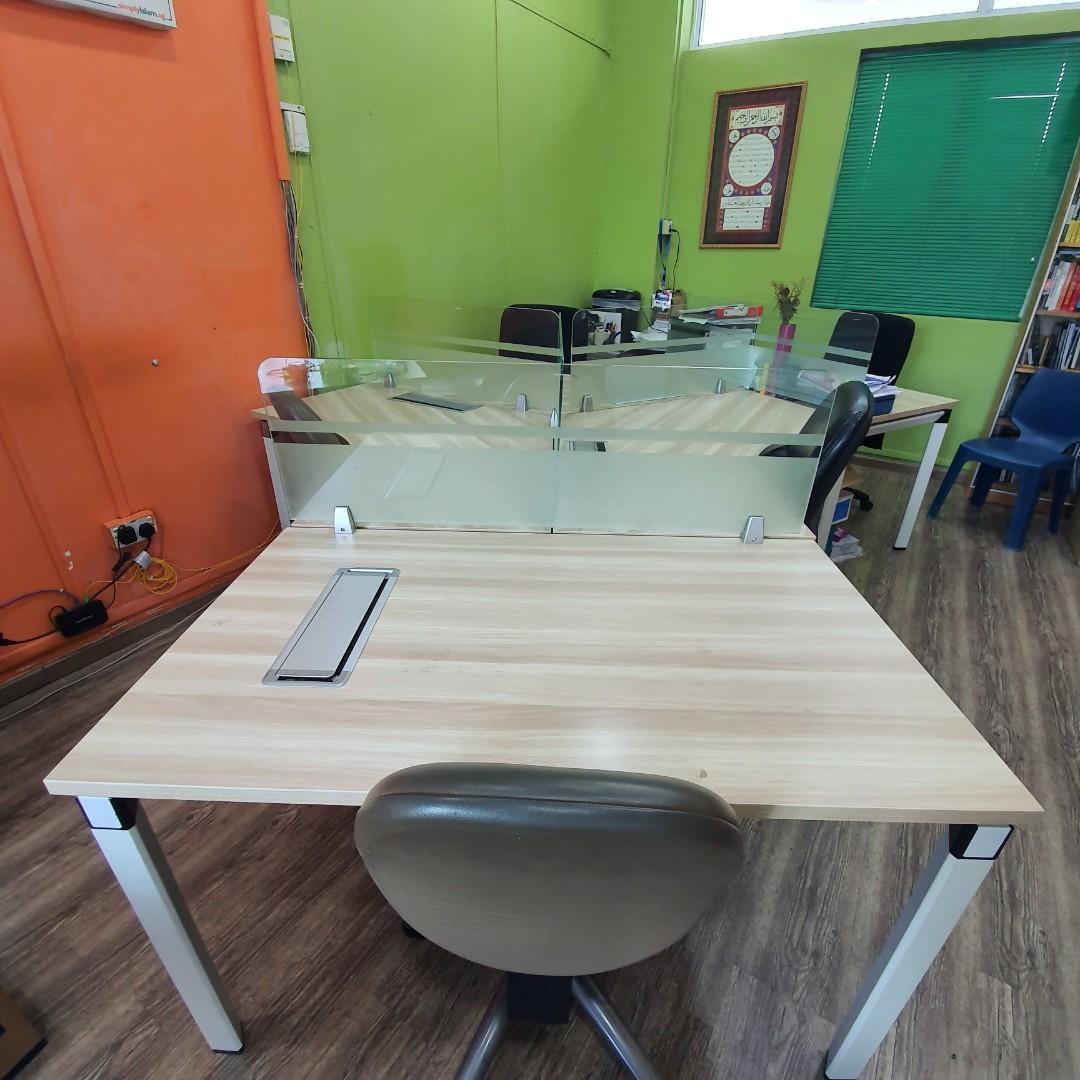 Office Workstation for 5 Pax, Furniture & Home Living, Furniture ...