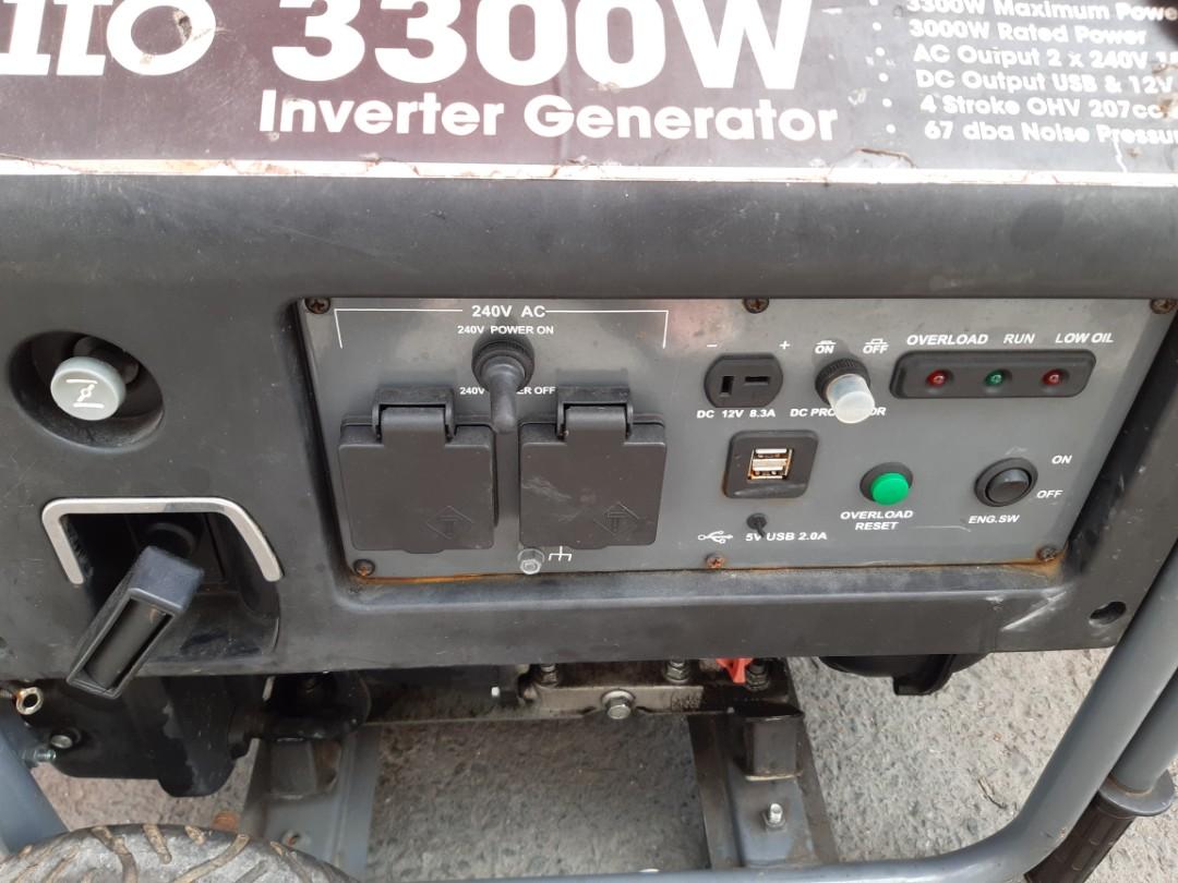 Ozito 3300watts inverter generator set, TV & Home Appliances, Air ...
