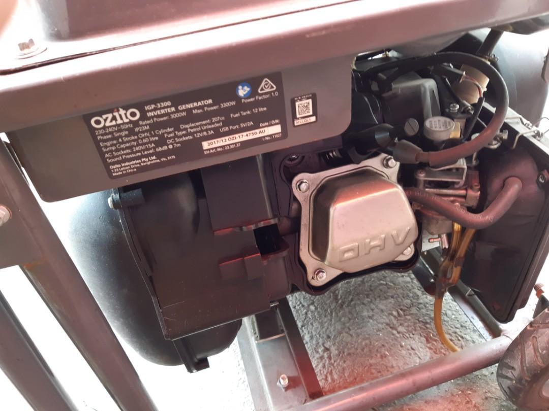 Ozito 3300watts inverter generator set, TV & Home Appliances, Air ...