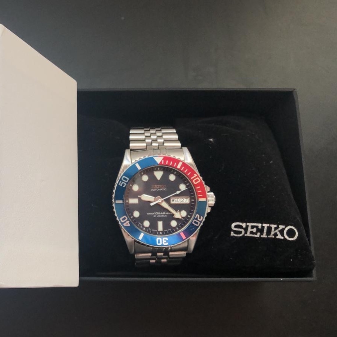 Rare Seiko SKX033J 21 Jewel Automatic Pepsi 10Bar Diver's Watch - Japan ...