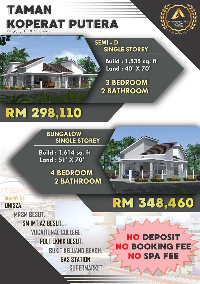 Rumah landed di Besut Terengganu, Property, For Sale on Carousell