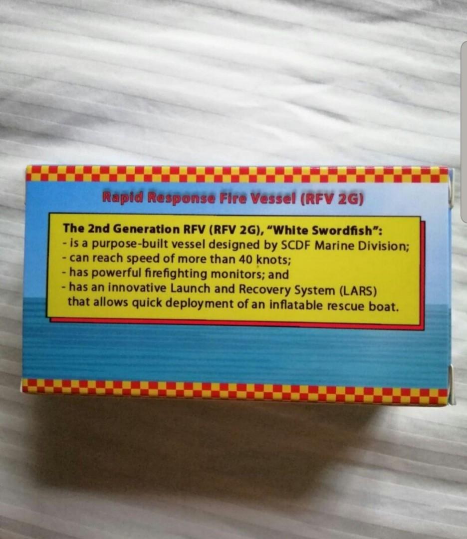SCDF White Swordfish Rapid Response Vessel, Hobbies & Toys, Toys ...
