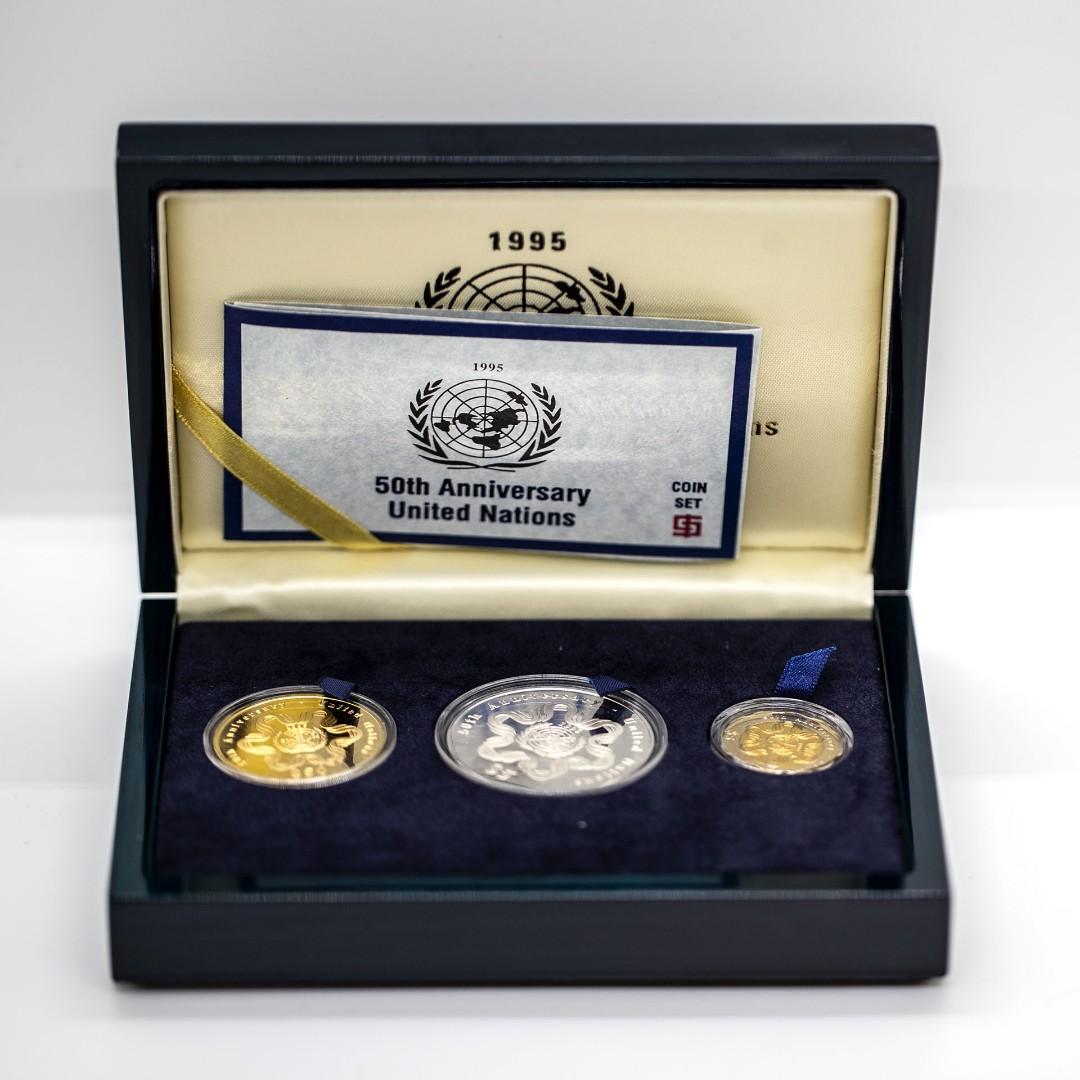 Singapore (Gold, Silver & Bi-metal) 50 Years of United Nations ...