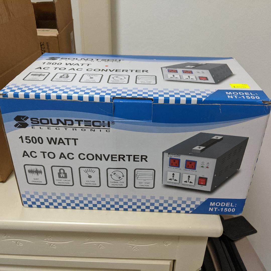 SoundTech Electronic AC to AC Converter Model NT-1500, Computers & Tech ...
