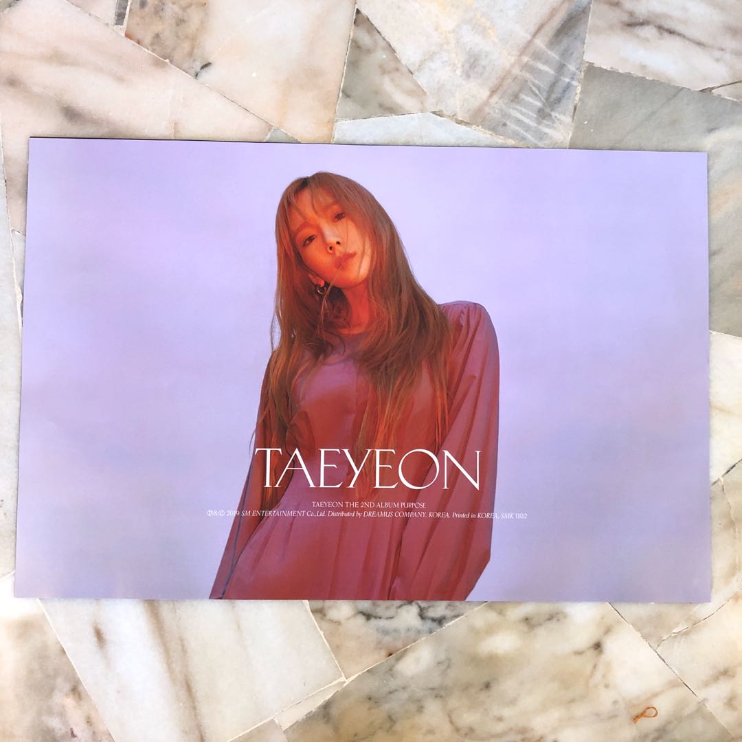 TAEYEON Purpose - Official poster, Hobbies & Toys, Collectibles ...