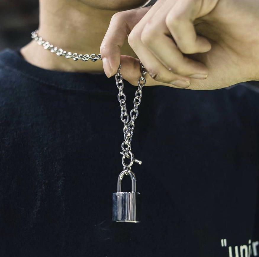 TITANIUM LOCK NECKLACE Original by EKCOLLECTIO, Men's Fashion, Watches ...