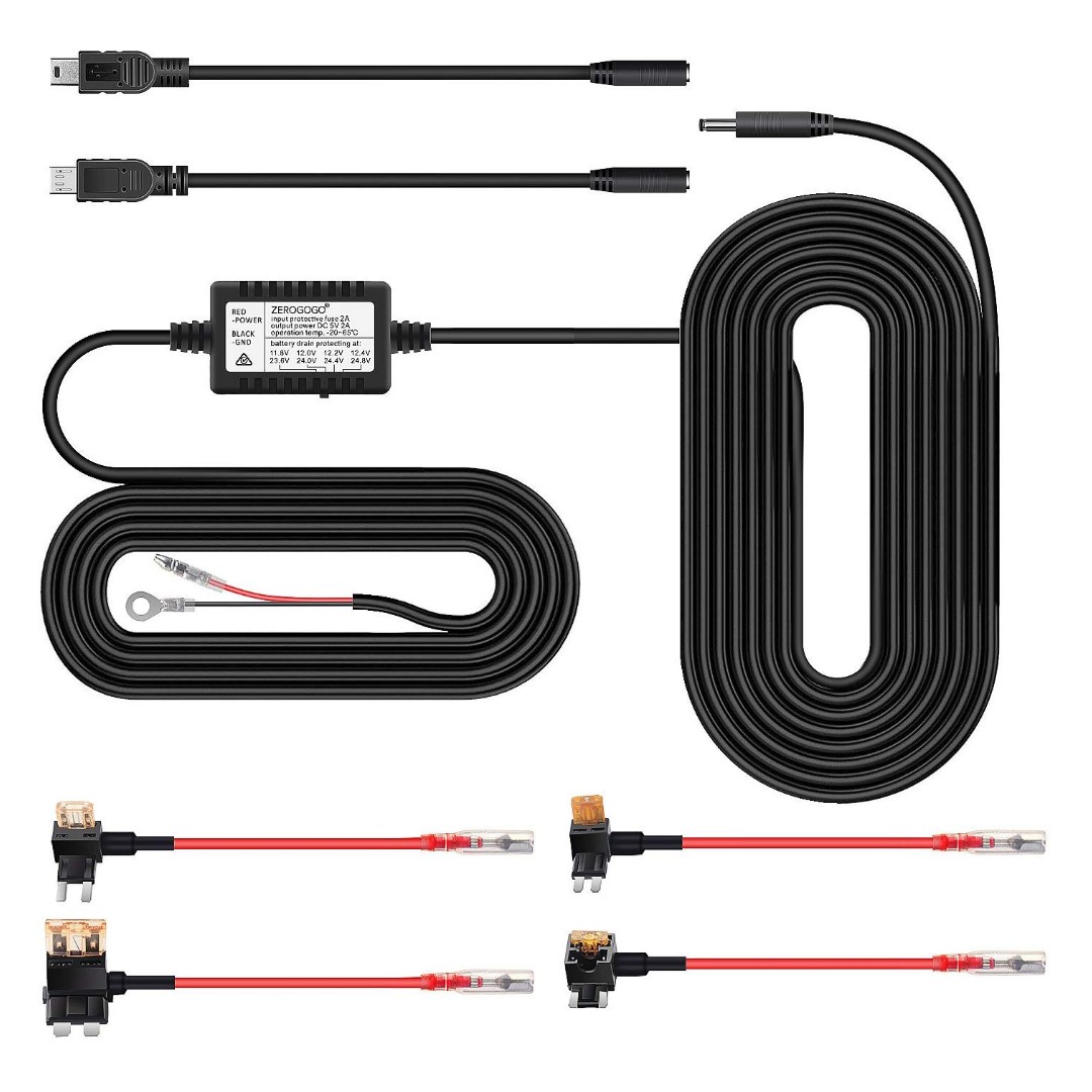 Zerogogo 15ft Universal Mini USB and Micro USB Hardwire Kit with ATS ...